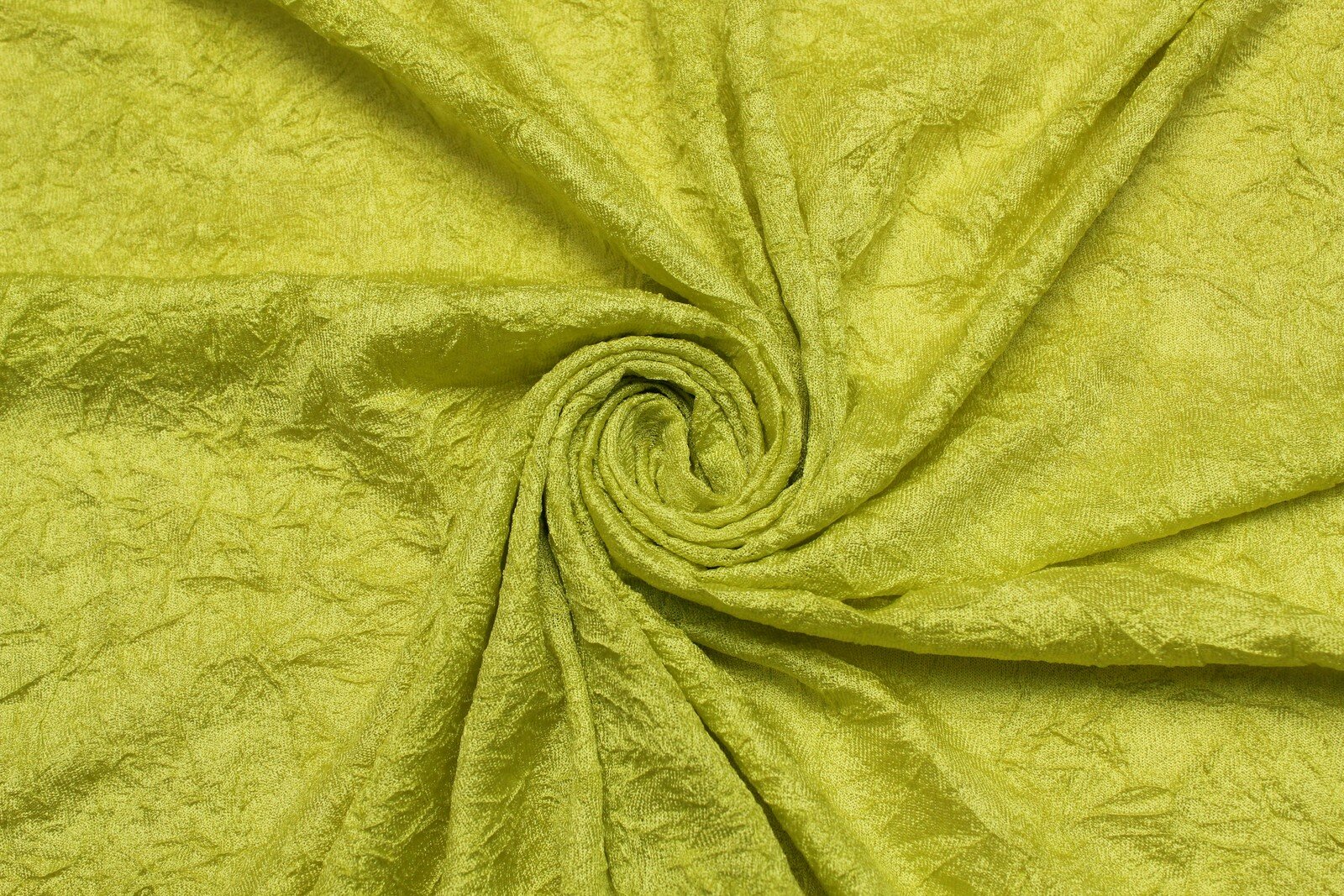 Ткань Трикотаж-креш-стрейч яркий-лайм, тонкий, ш92см, 0,5 м