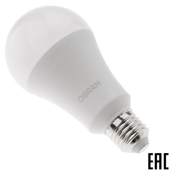 Лампа 17Вт 96808 LVCLA300 30SW/865 230V FR E27 2400Лм 6500K светодиод груша дневной свет (OSRAM)