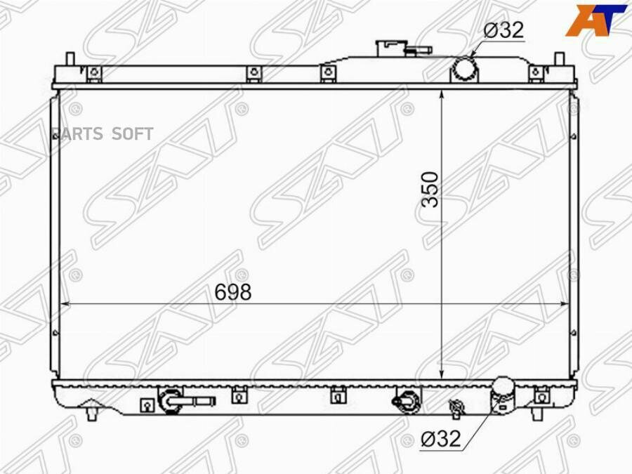 Радиатор Honda S-MX 96-02 SAT HD0009-RH1 | цена за 1 шт