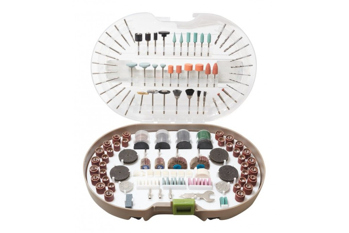 Набор аксессуаров для мини-дрелей, 276 предметов, в пластиковом кейсе ROCKFORCE