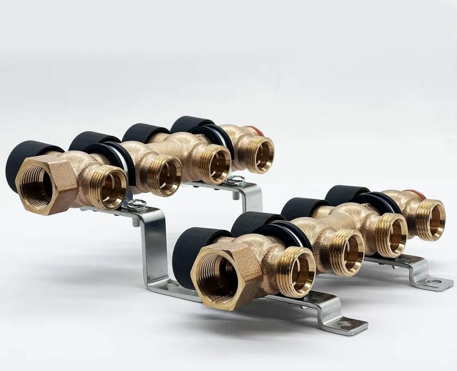 Кронштейны TST, для коллекторов, настенный, 3/4", никелированные, серебристый