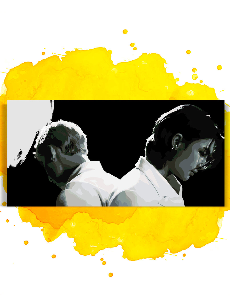 Картина по номерам на холсте Stray Kids Red Lights - Хёнджин и Чан 2, 30 х 60 см