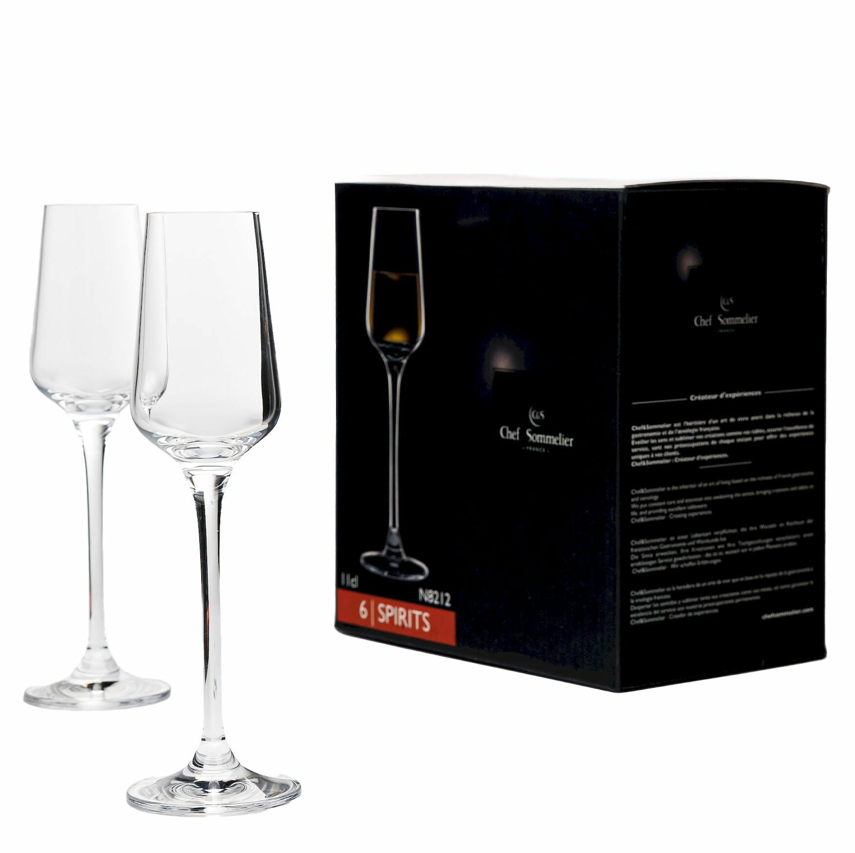 Рюмки для ликера "Chef&Sommelier" Spirits, хрусталь, 100мл, 6шт