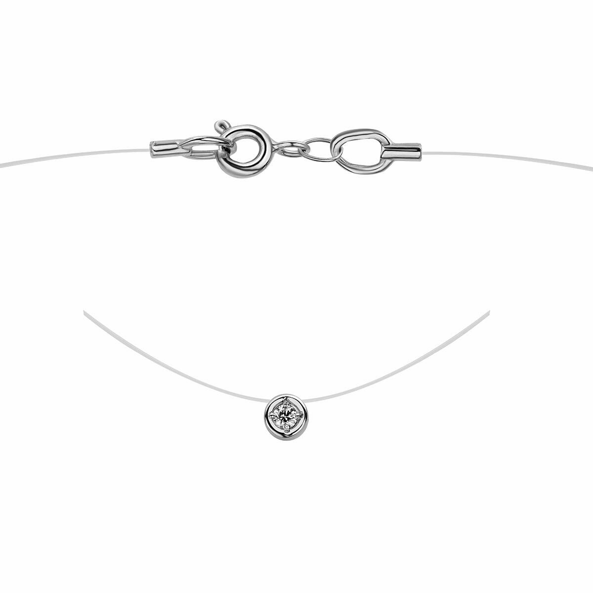 Колье, серебро, 925 проба, фианит