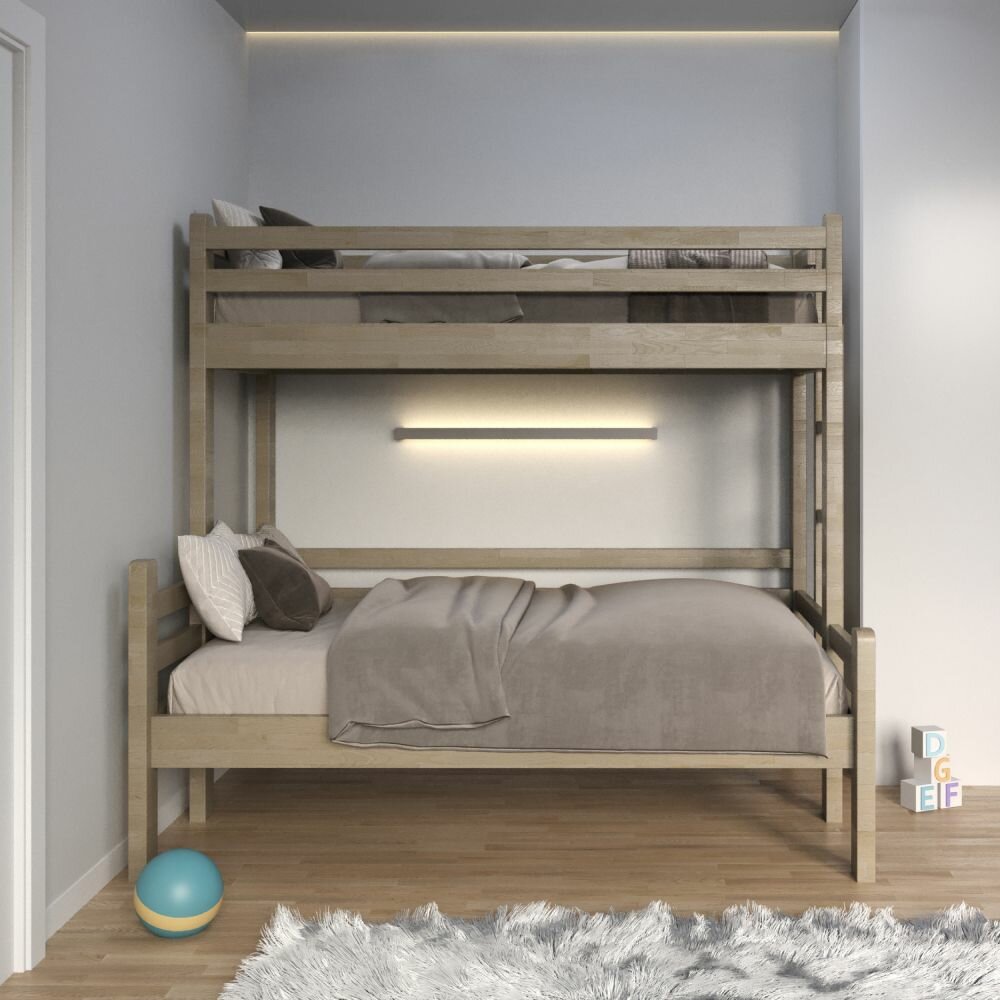 Детская двухъярусная кровать 90x200 Орленок цвет Сосна