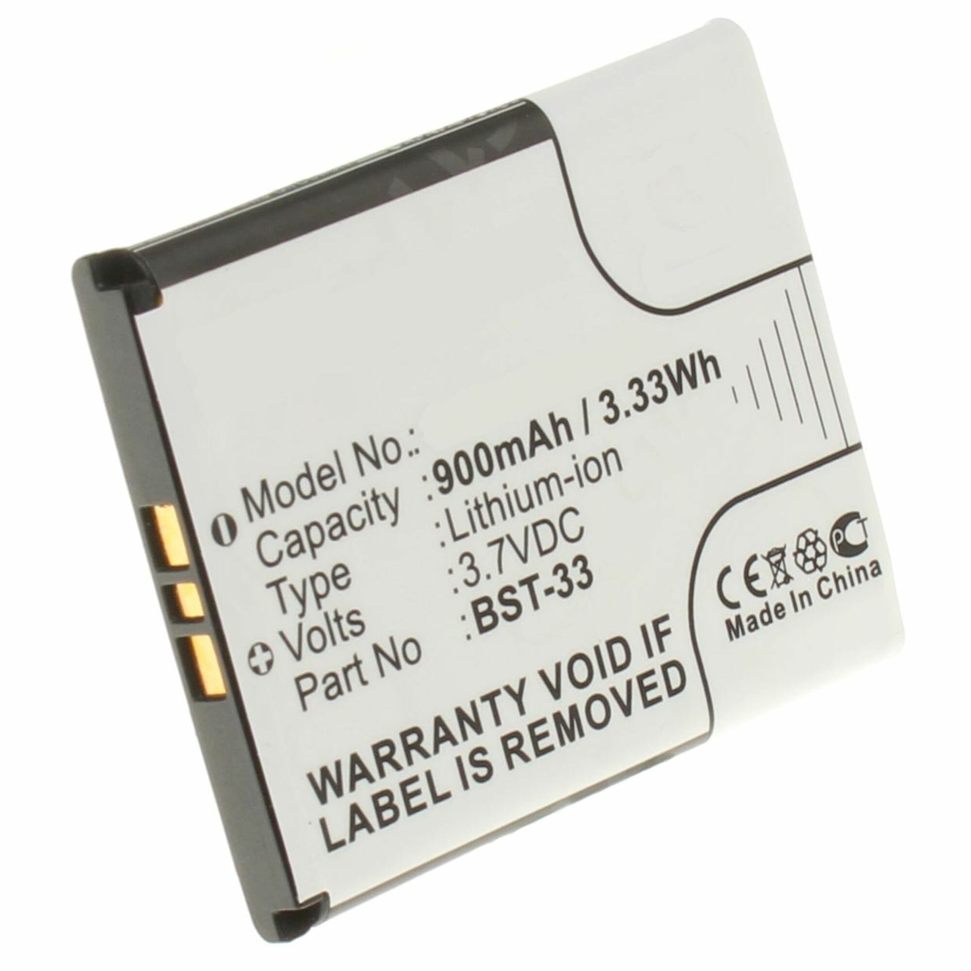Аккумуляторная батарея iBatt iB-A1-M355 900mAh для телефонов Sony Ericsson BST-33,