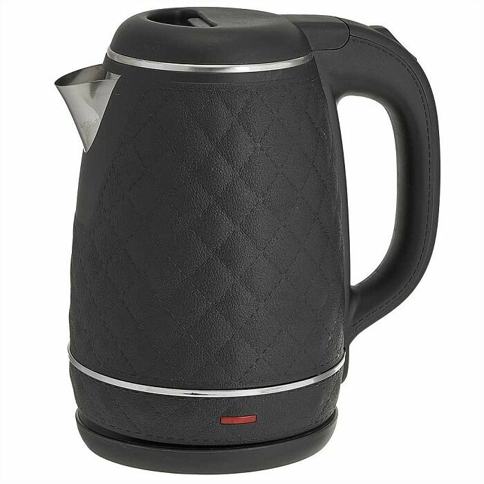 Чайник DELTA DL-1113 электрический с фильтром, двойной корпус, 1.6 л, черный