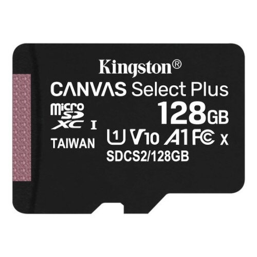 MicroSD Memory Card SDXC 128GB Class10 UHS-I U1 Kingston Canvas Select Plus 100MB/s (SDCS2/128GB)