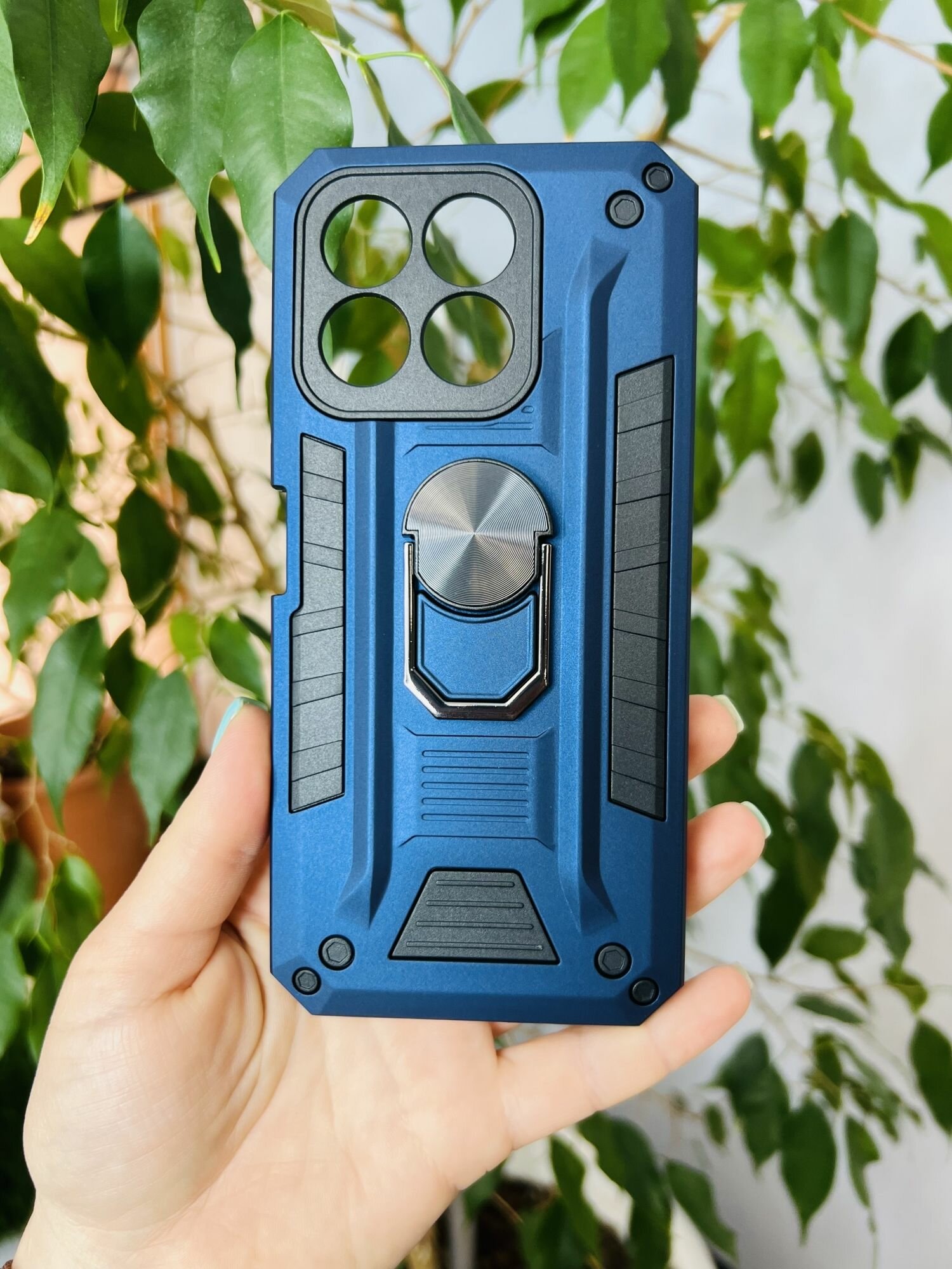 Чехол противоударный military для Honor X8B / Хонор Х8В (Темно-синий)