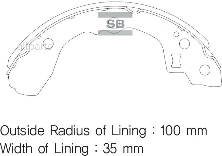 SANGSIN BRAKE SA053 Колодки тормозные барабанные SANGSIN BRAKE SA053