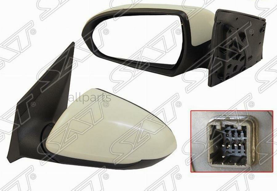SAT ST-HNS2-940-2 Зеркало Hyundai Solaris 17-22 / Solaris HS 24- (Слева/ Обогрев/ Регулировка/ 5 контактов)