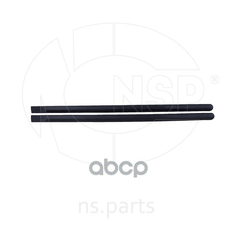 Молдинги дверей задних RENAULT Logan (к-кт 2шт) NSP арт. NSP076001546709