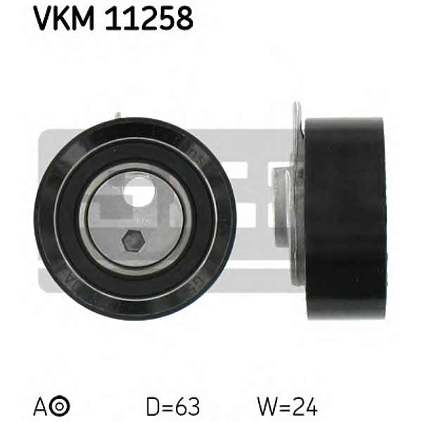 SKF VKM11258 (0066 / 0066478 / 0340378SX) ролик натяжной ремня грм VW lt / transporter. Volvo (Вольво) 850 / s70 2.5tdi / sdi