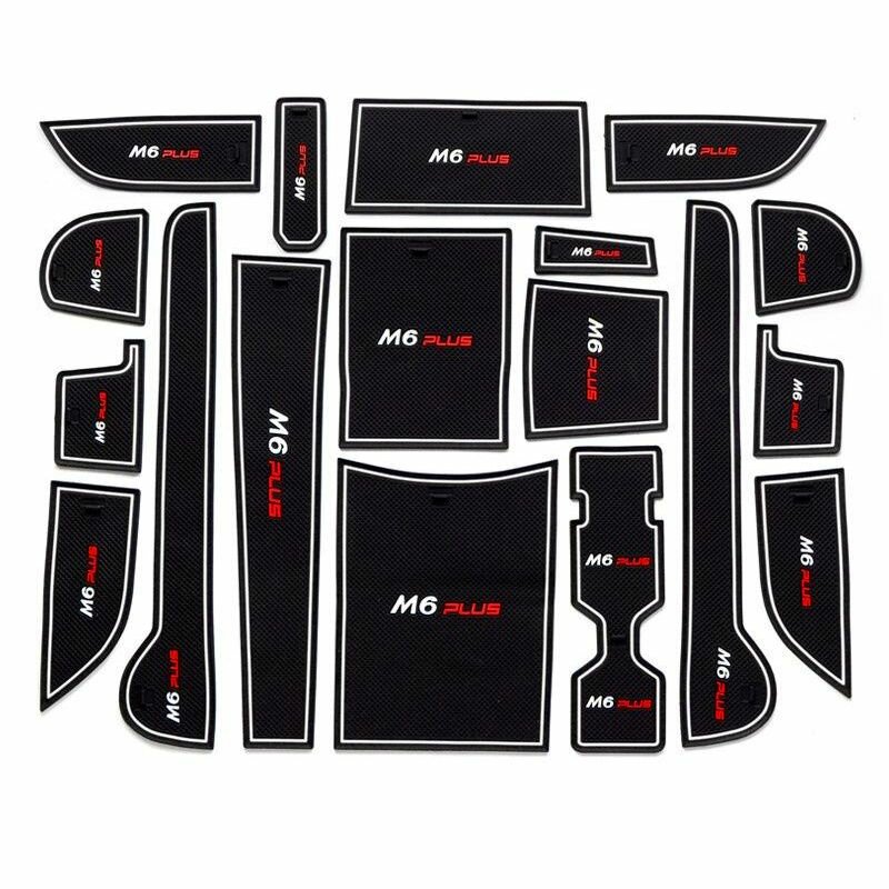 Комплект силиконовых ковриков на Haval M6 II / M6 Plus 2022-2024+ в салон автомобиля, дверь, подстаканник, подлокотник белый