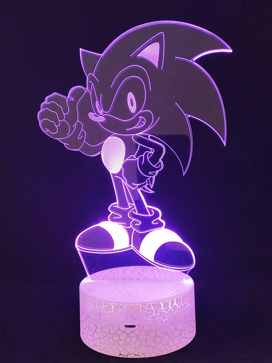 Детский 3D ночник Sonic — фото 1