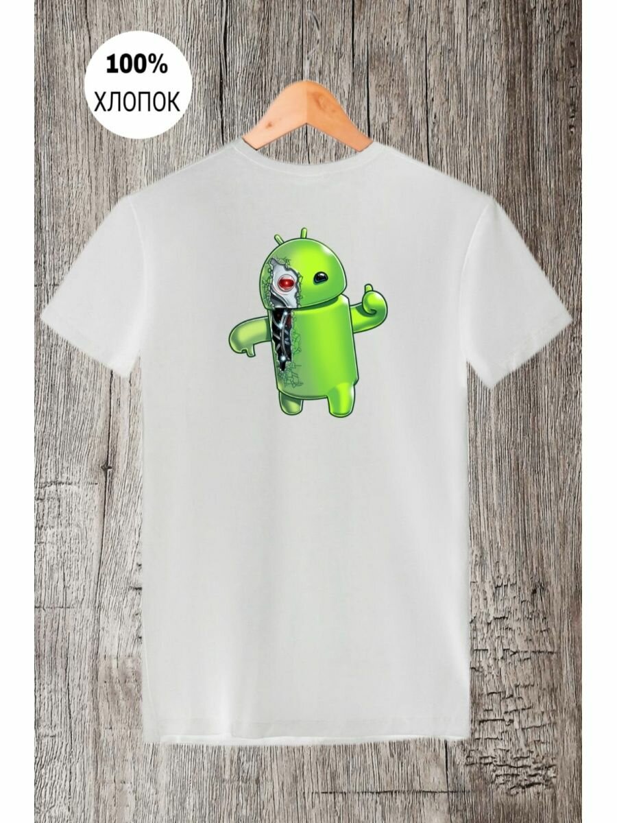 Футболка андройд робот терминатор android