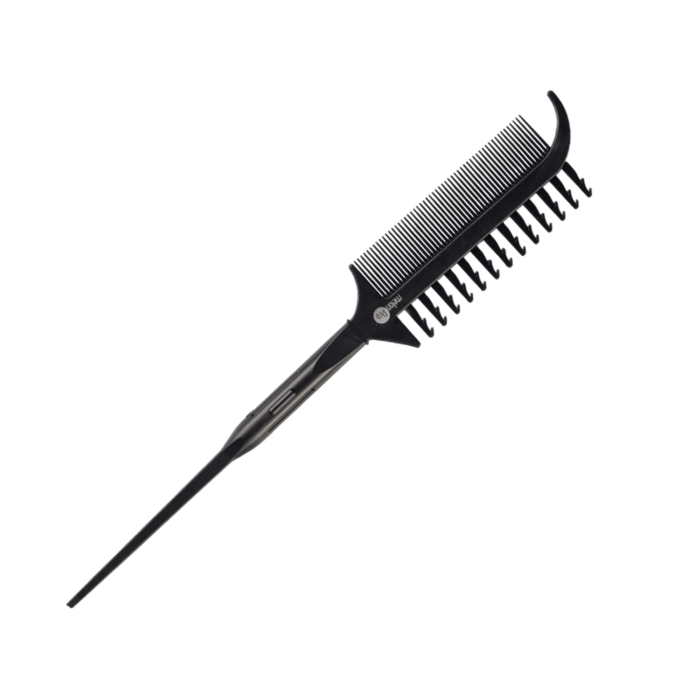 Расческа профессиональная для мелирования, черная, пластик 23*2,3/2,8см