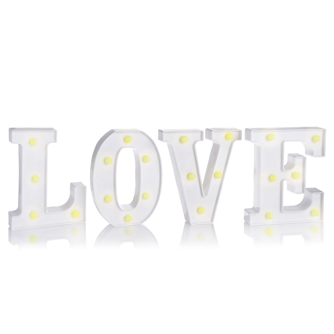 Набор световых фигур Love, 16 см. Белый, 1 шт.