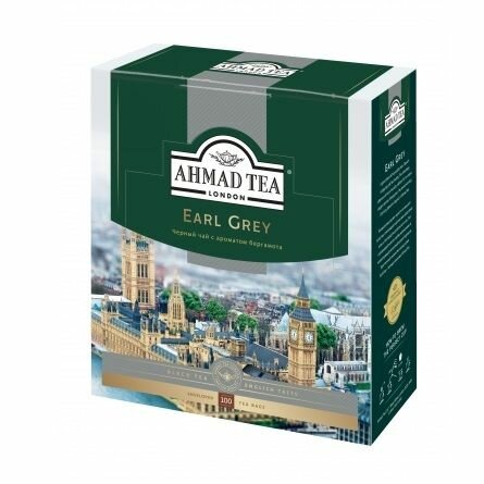Ahmad Tea Чай в пакетиках, Earl Grey, Черный, 100 пакетиков по 2 гр.