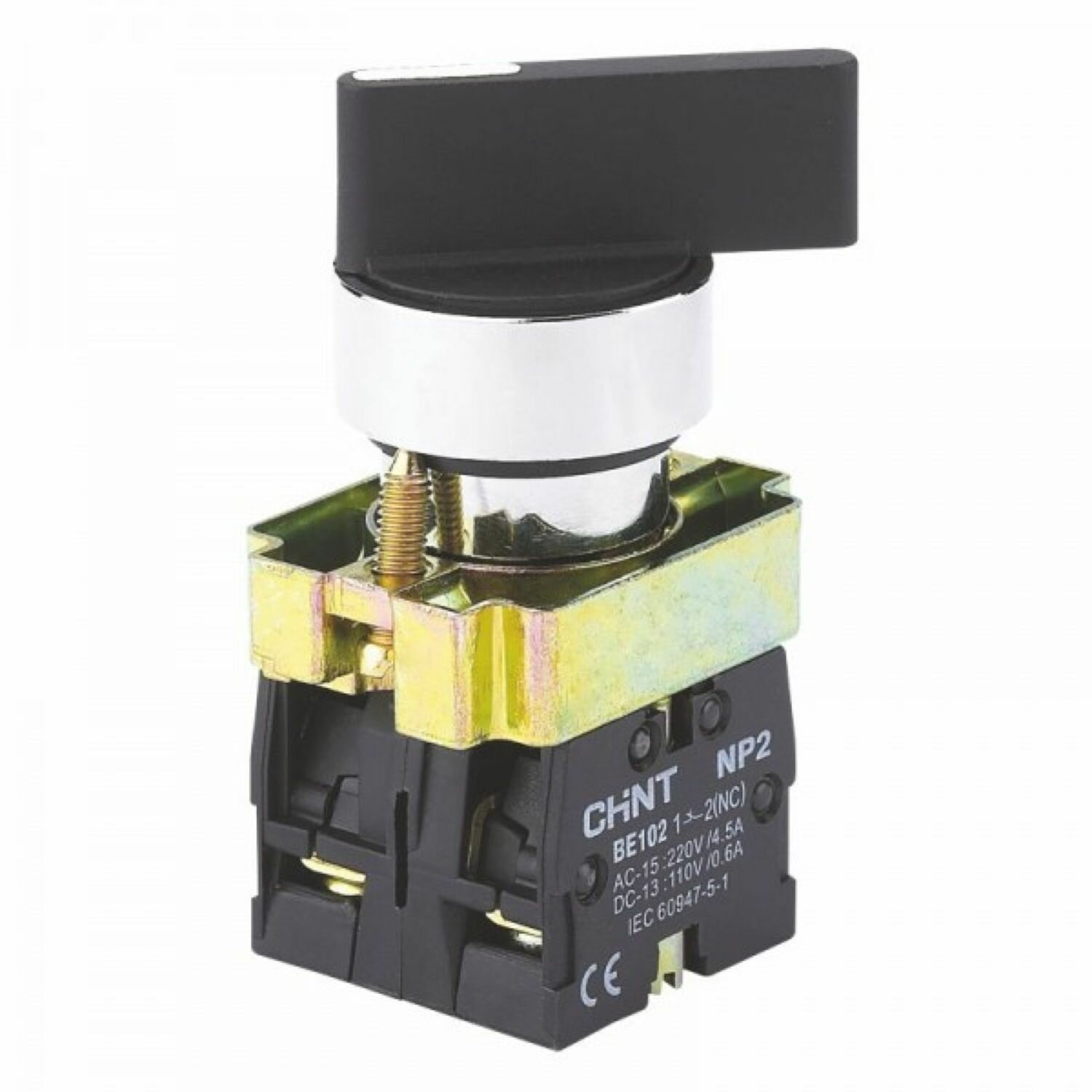 Переключатель NP2-BJ53, 3 положения возвратом, 2НО, IP40 (R) Chint - CH-573998