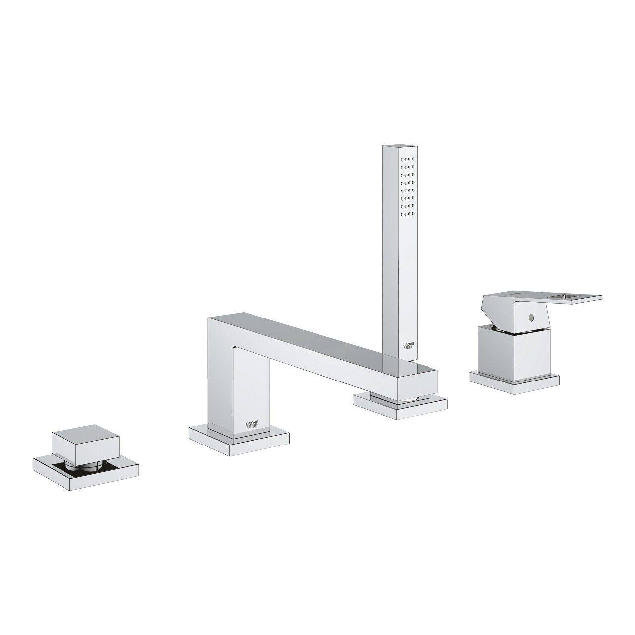 Смеситель однорычажный для ванны на 4 отверстия, Grohe Eurocube 19897 001 (19897001) хром