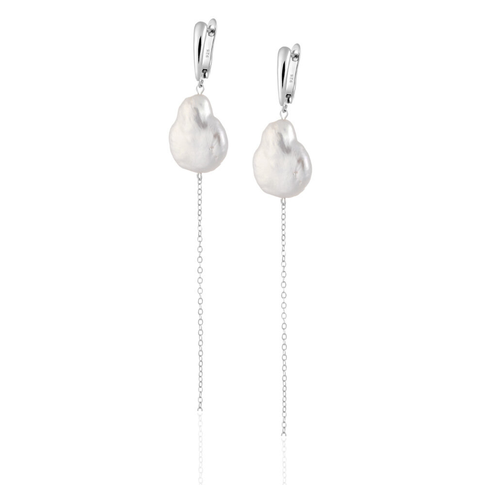 Серьги с подвесками, жемчуг барочный