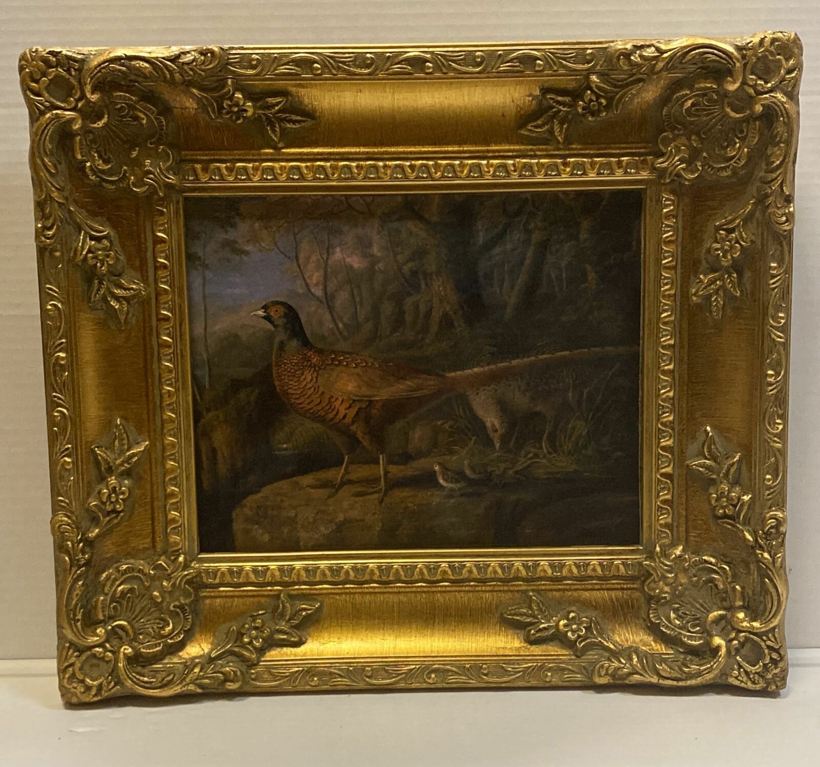 Художественная репродукция Олеография на холсте 20х25 см в деревянной раме 35х40 см