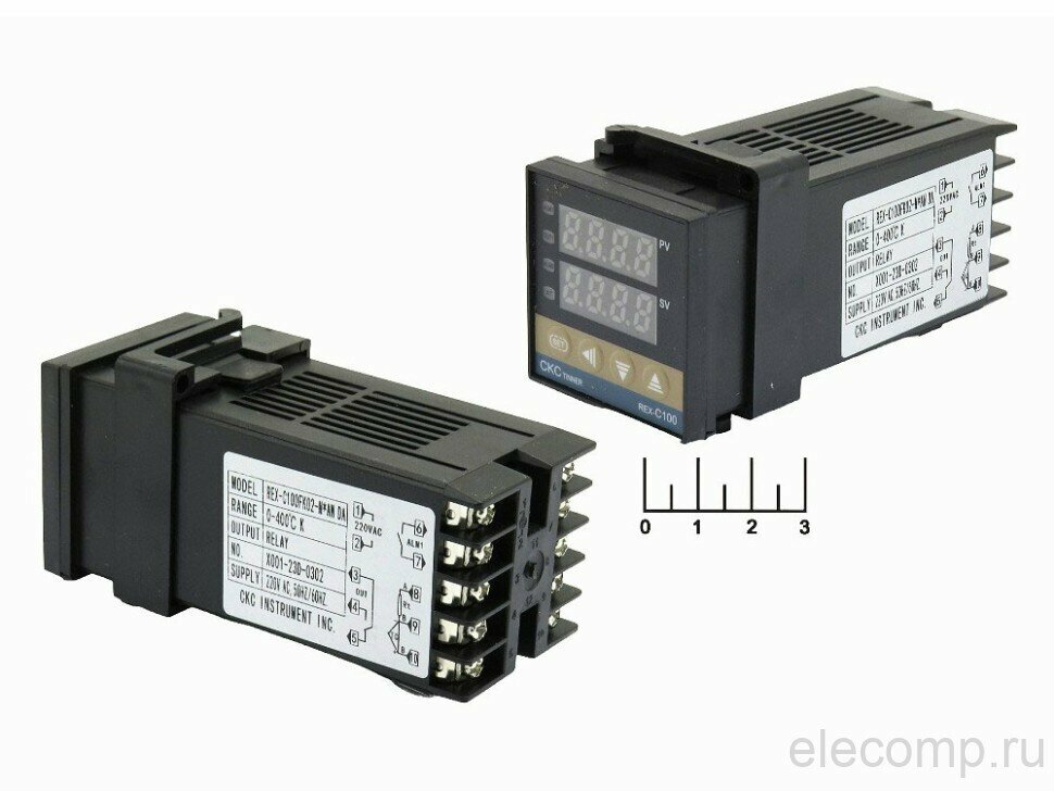 Термореле 220V REX-C100 (0.+400C) выход на реле (без датчика) REX-C100FK02-M*DA