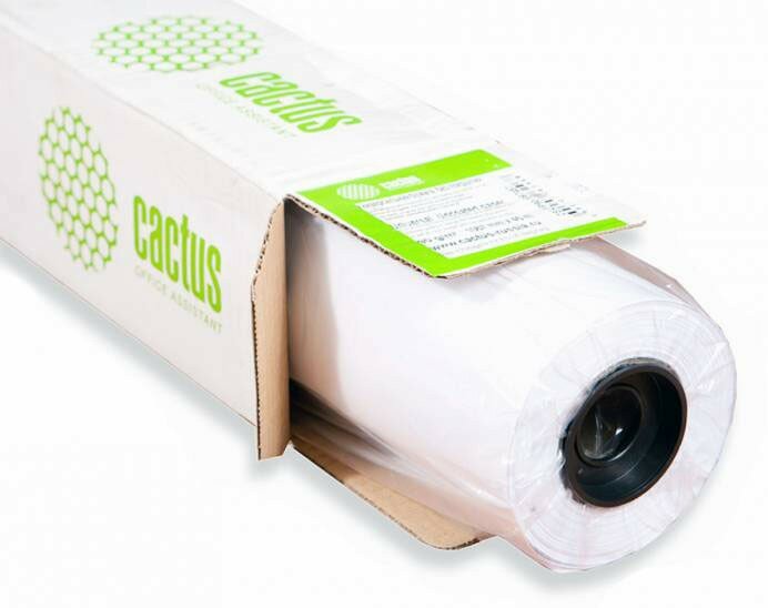 Бумага Cactus Eco CS-LFP80-914457E 36"(A0) 914мм-45.7м/80г/м2/белый CIE155% для струйной печати втулка:50.8мм (2") (упак:1рул)