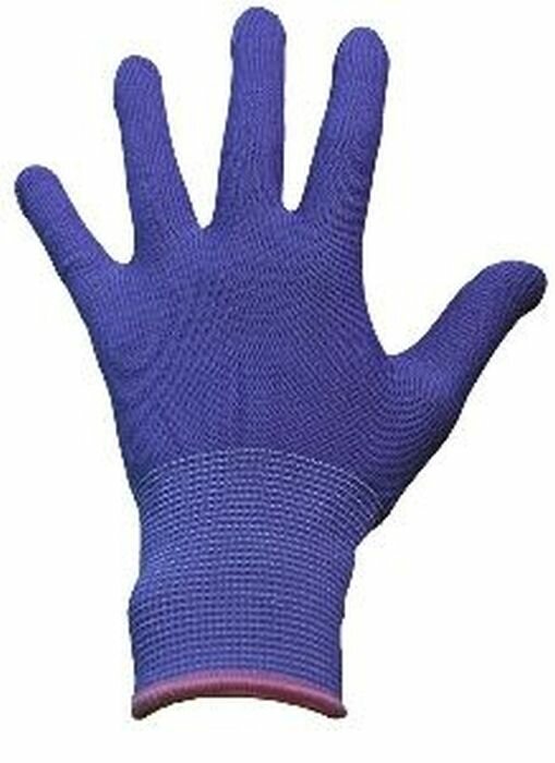 Перчатки синие без обливки, размер XL
