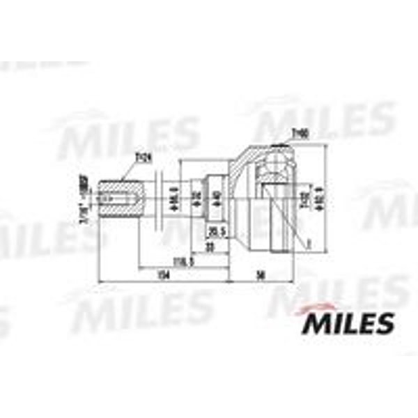 MILES ga20658 шрус Mazda (Мазда) 6 II / atenza 2.0-2.5 07-12 нар.