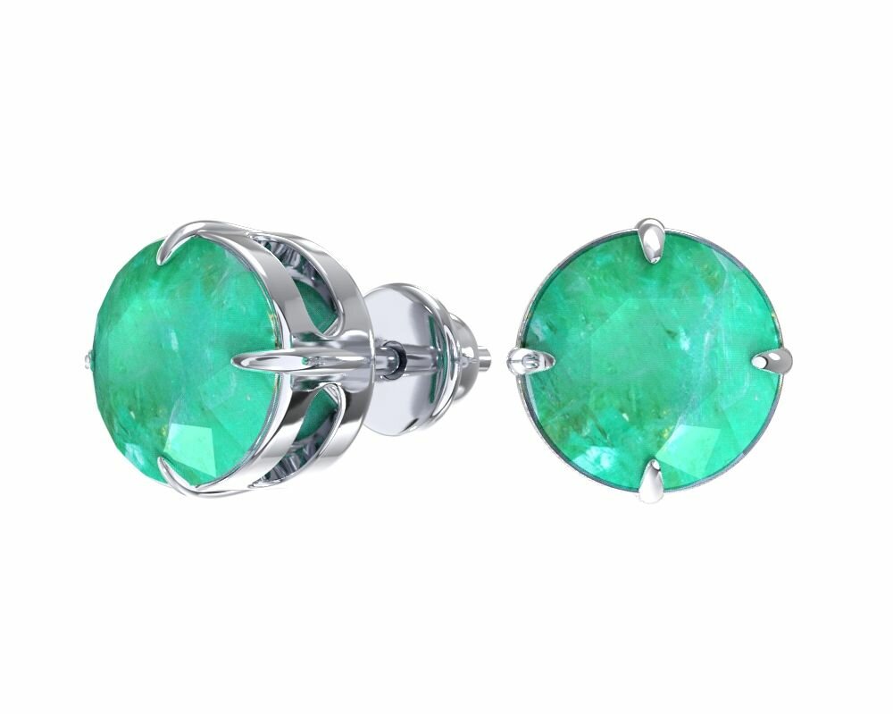 Серьги, серебро, 925 проба, горный хрусталь синтетический