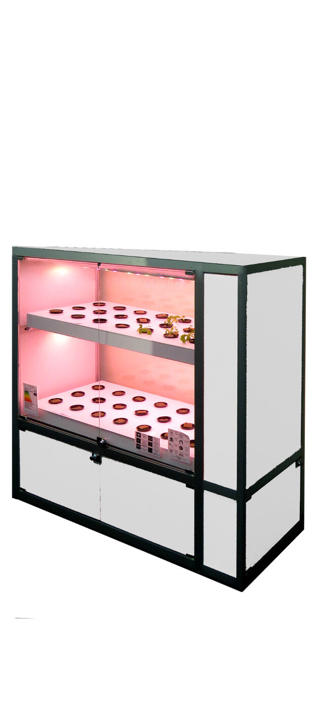 Ситиферма-лаборатория биопоник - 2 для растений ПО принципу биопоника С мобильным управлением "виртуальный ароном"