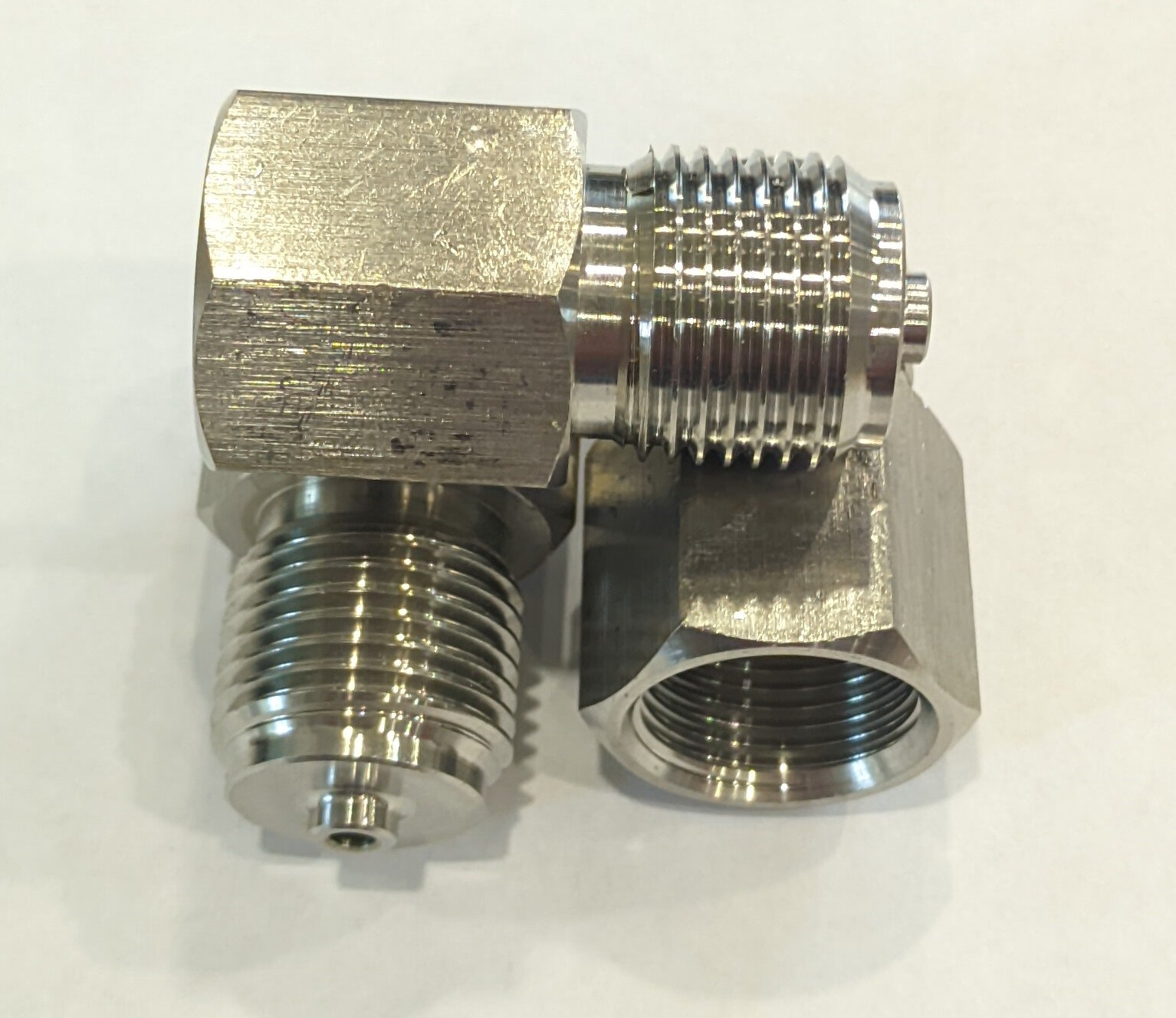 Переходник резьбовой, вн. р. М20х1,5 - нар. р. G1/2, сталь нержавеющая 316L - 40 МПа