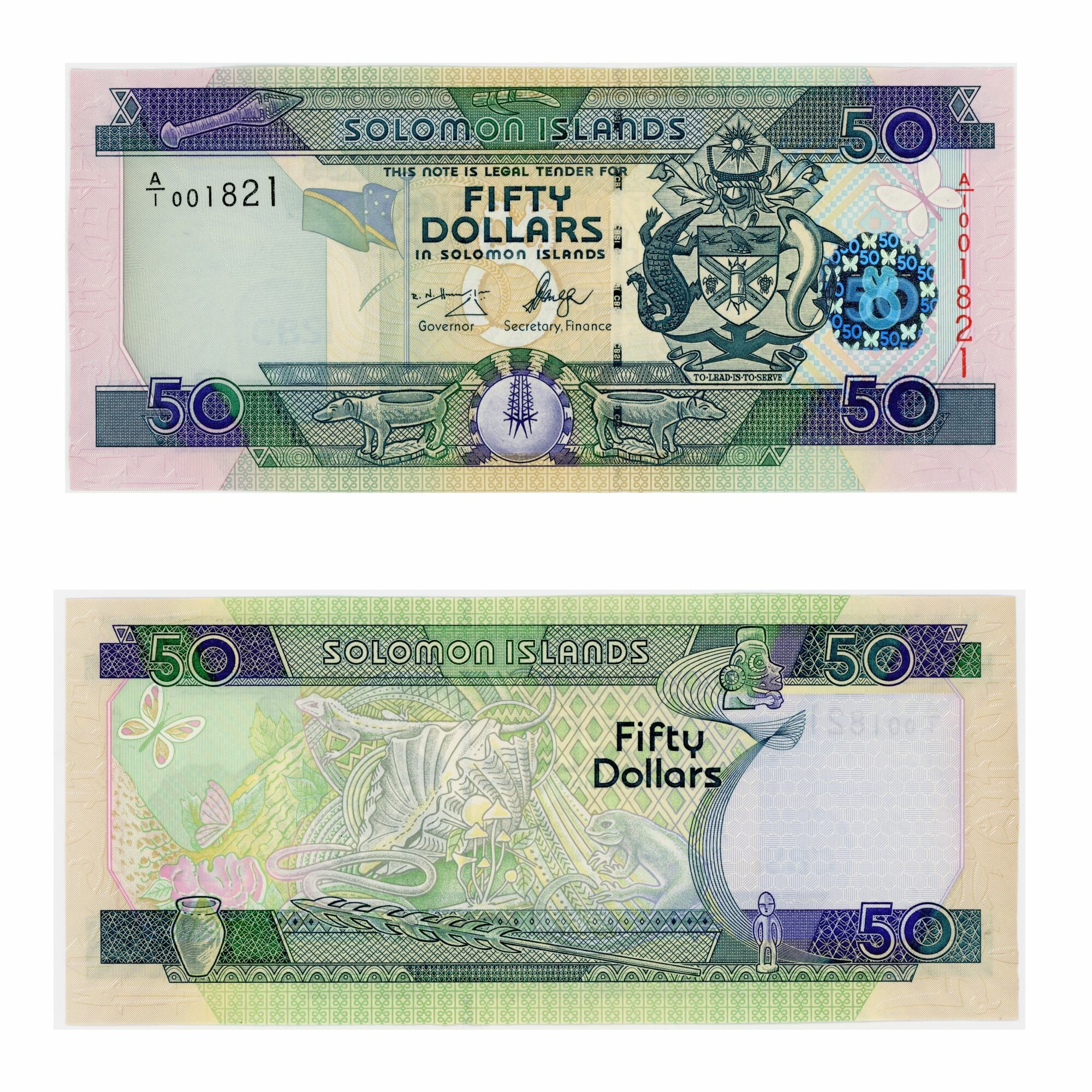 Банкнота Соломоновы острова 50 долларов 2005 год Uncirculated (UNC) Pick 29