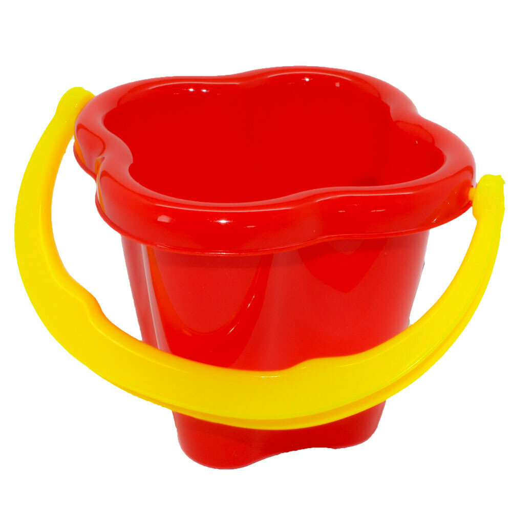 Ведро-цветок Стеллар, 1.5 л, красное и желтое, для песочницы, пластик