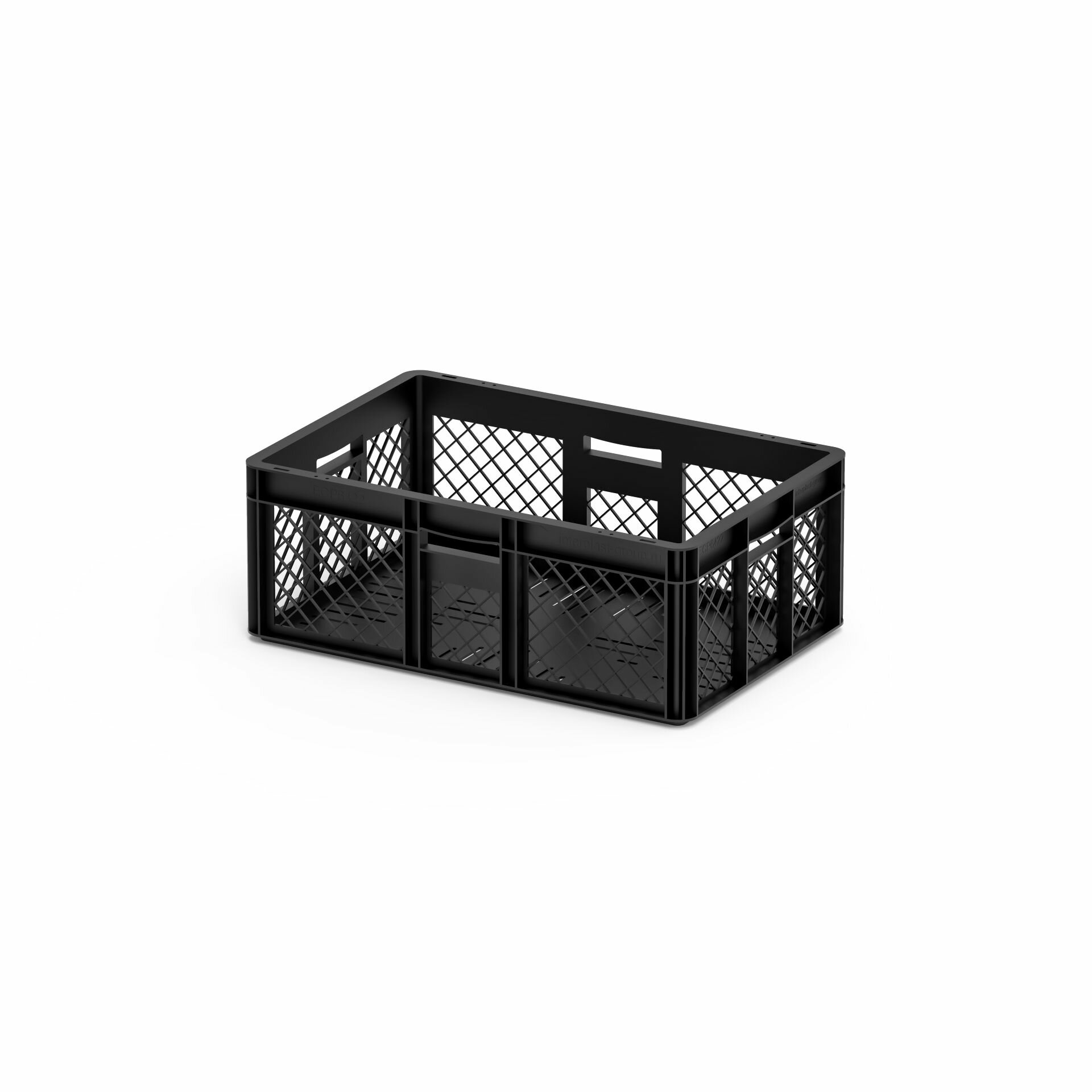 Ящик пластиковый, Евроконтейнер, перфорированный 600x400x220 мм, серый