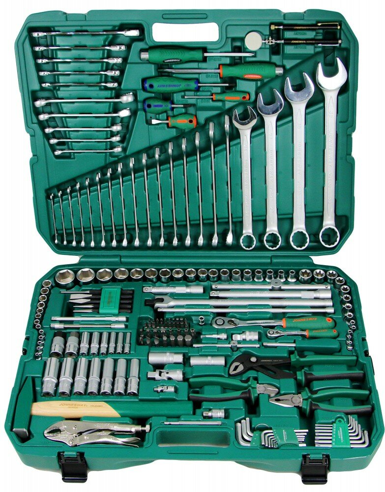 Набор инструмента Jonnesway S04H524179S, универсальный, 1/4" и 1/2", 179 шт.