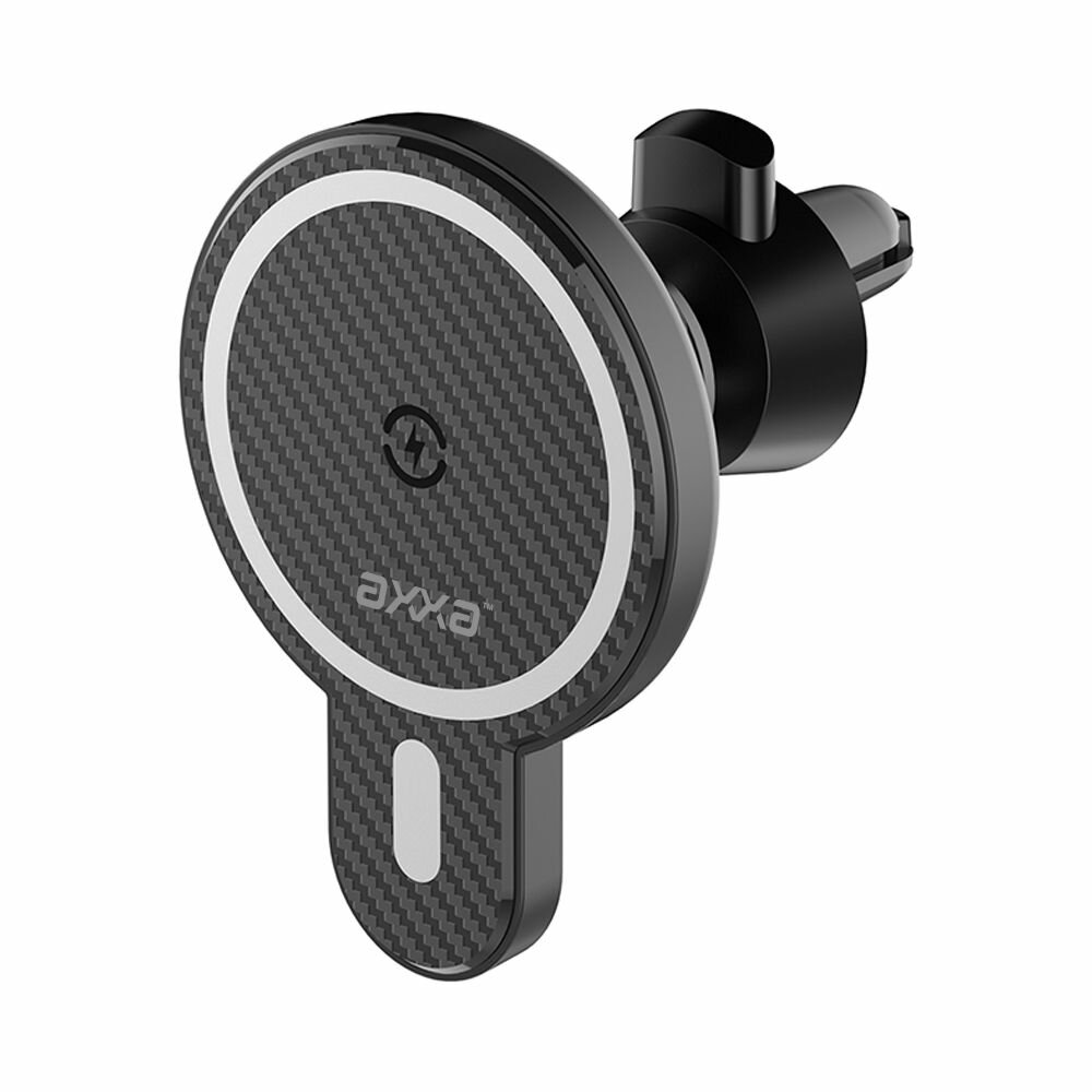 Автомобильный держатель MagCharge QI 15Вт, крепление на вентиляционную решётку, черный, Axxa, 5533