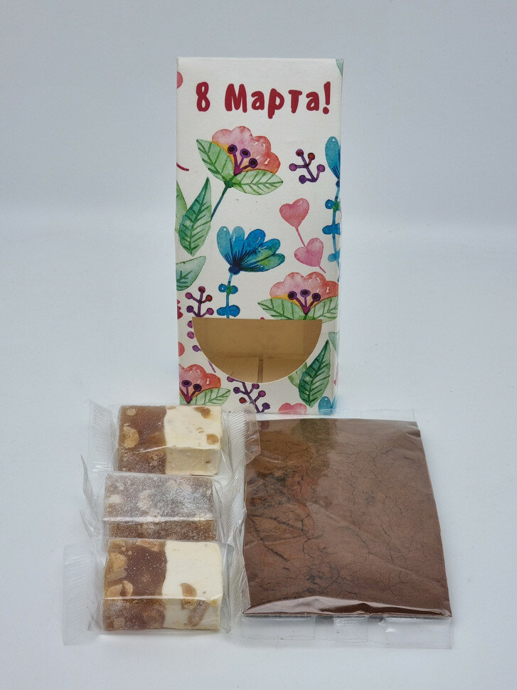 Подарочный набор с 8 марта кофе арабика 40гр, мальбан 60гр