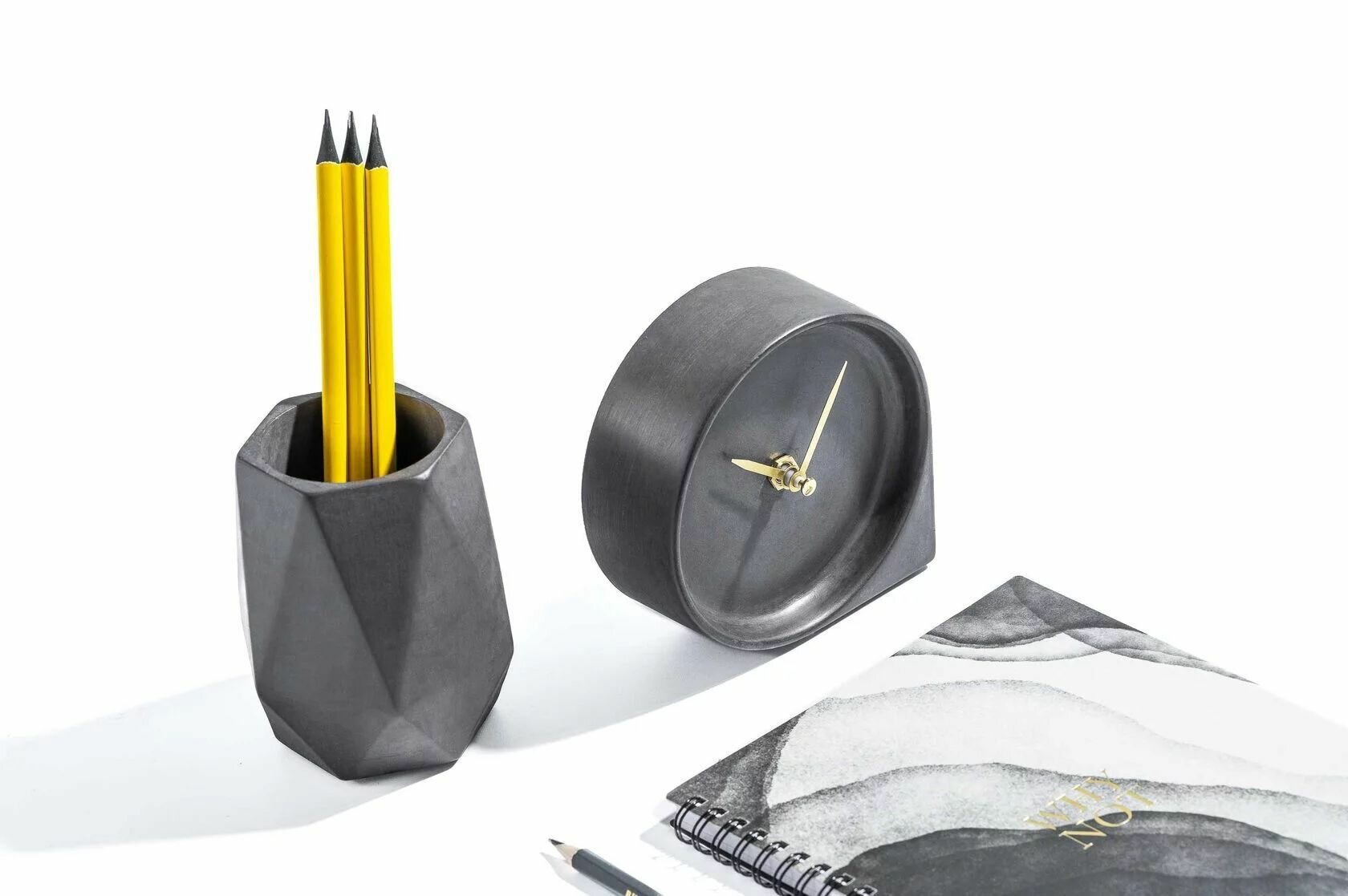 Карандашница и часы нарния (Лофт). Подарочный набор.