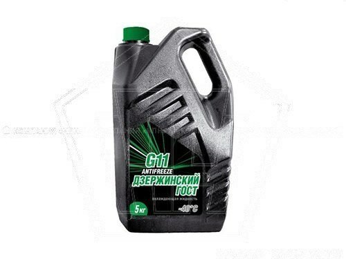 Антифриз "дзержинский гост" g11 ( 5 кг) -40*с (зеленый) черная канистра