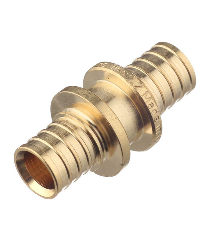 Соединитель прямой 16 х 16 мм латунный