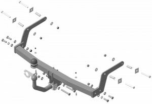 Фаркоп Motodor Lada X-Ray с 2016 (оцинкованный шар)(паспорт и сертификат в комплекте)(без электрики) 92107-A