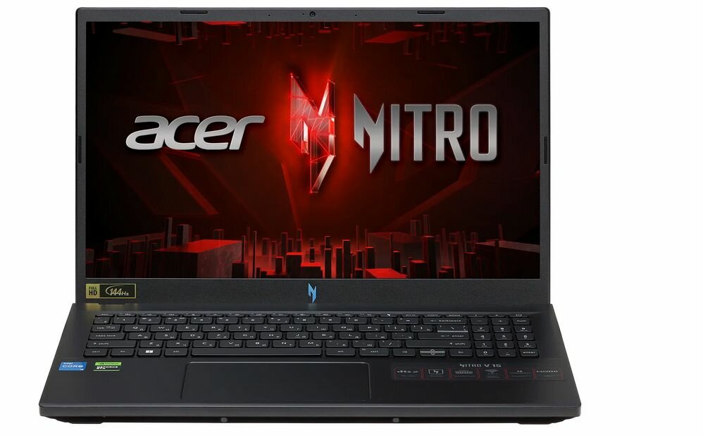 15.6" Ноутбук Acer Nitro V 15 ANV15-51-526A (NH. QNACD.002) черный - 1920x1080, IPS, Intel Core i5 13420H, ядра: 8 х 2.1 ГГц, 8 ГБ, SSD 512 ГБ, GeForce RTX 2050 - 4ГБ, Windows 11 Home