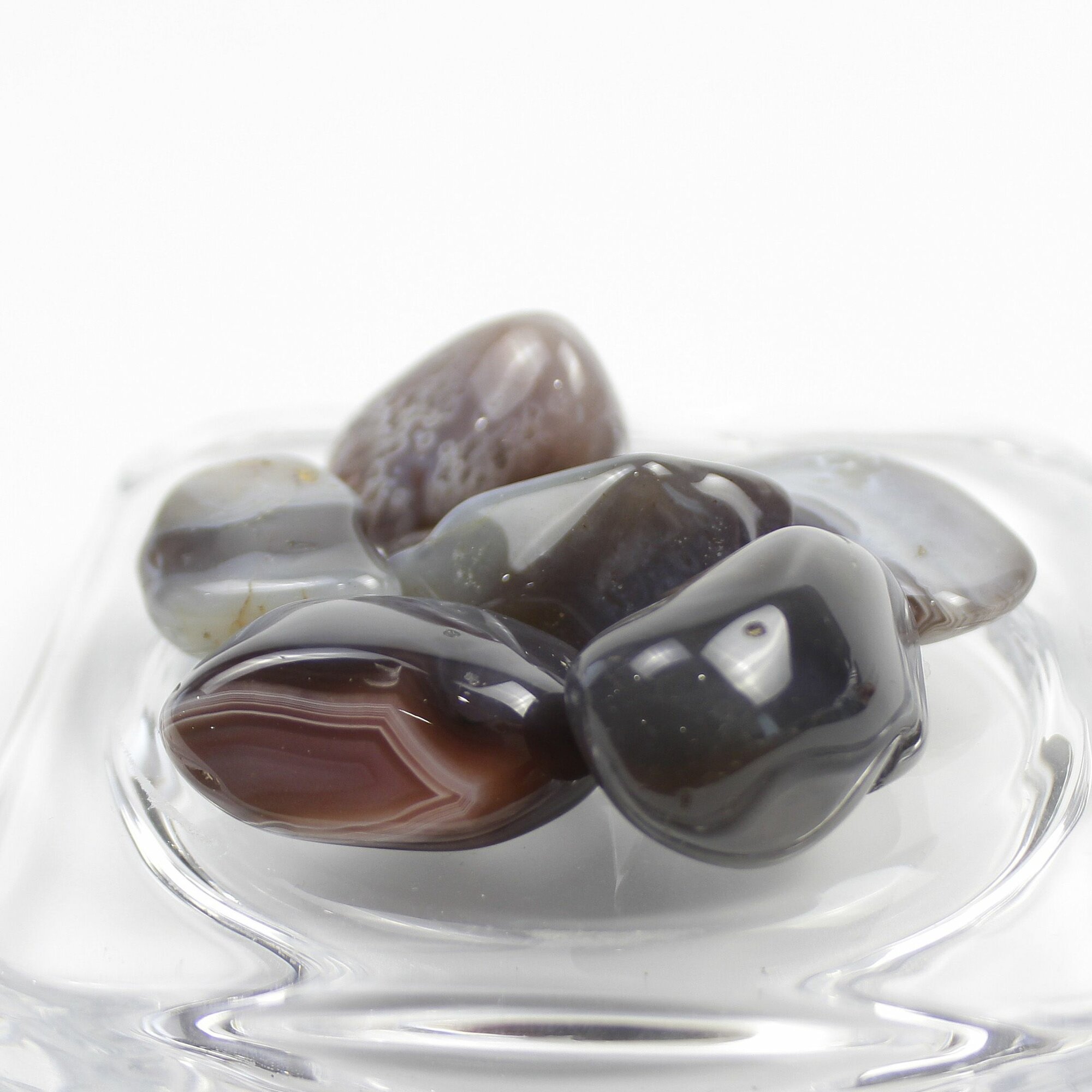 Набор натуральных камней Агат серый L 100 г