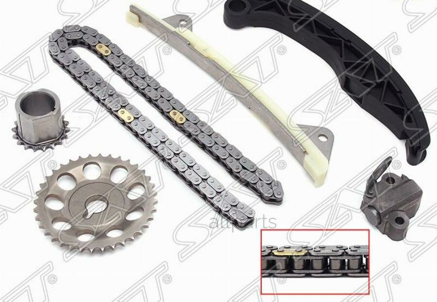 SAT TK-TY187 Комплект замены цепи ГРМ 1KR-FE TOYOTA/DAIHATSU 05- (на 1NZ не подойдет)