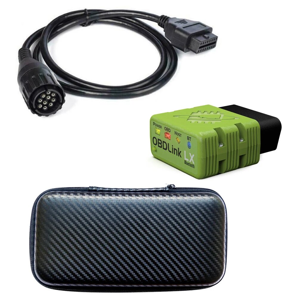 OBDLink LX Bluetooth OBD2 для мотоцикла BMW Motocycle MOTOSCAN Plus 10-контактный велосипедный кабель с сумкой