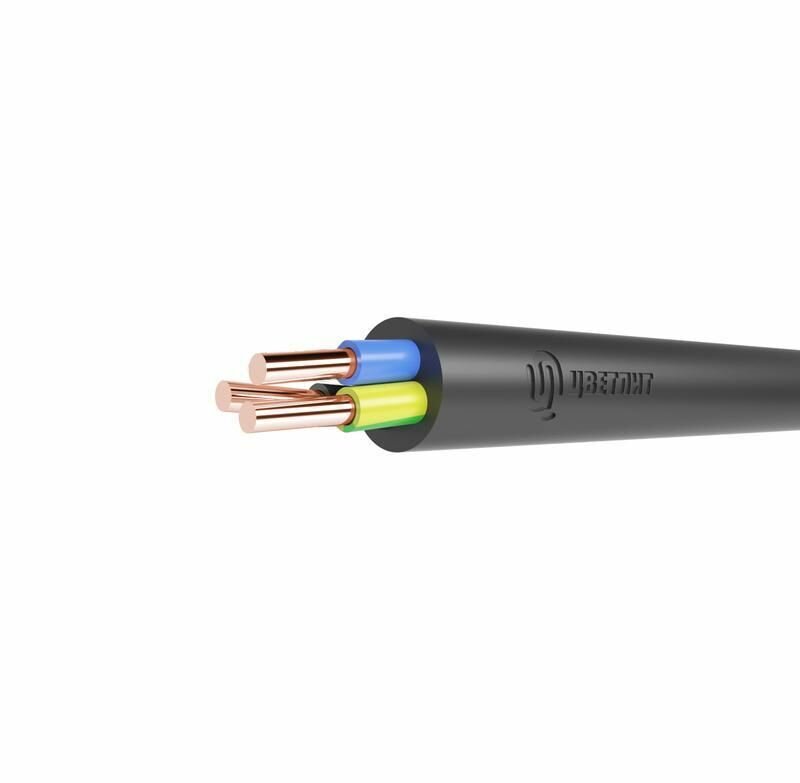 Кабель ППГнг(А)-HF 3х1.5 ОК (N PE) 0.66кВ (м) Цветлит 00-00140591 (15 Метров)