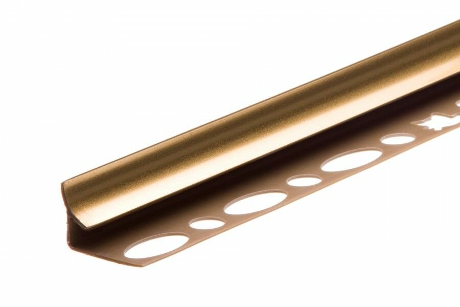 Профиль для плитки внутренний 9 мм золото VD201, Cezar (Польша), 3шт